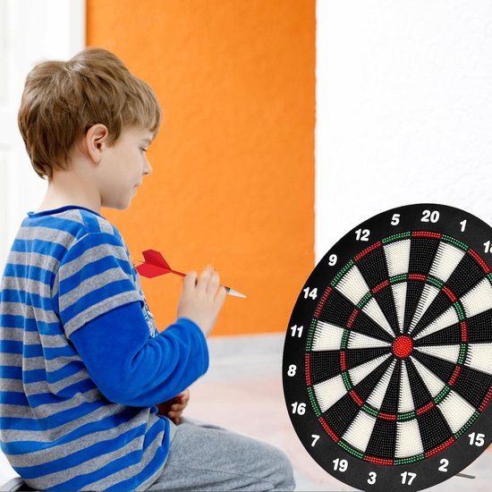 Safety Dart Board Set voor kinderen - 164 inch rubberen dartbord - 6 ...