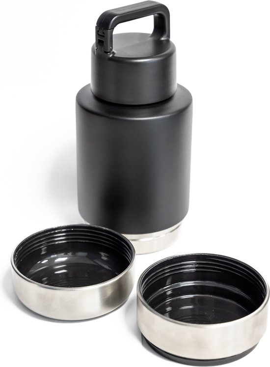 WeMi 3 in 1 drinkfles – RVS Drinkfles - drinkbak – voerbak ...