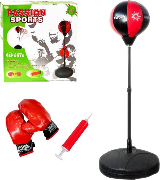 Playos® - Boksbal op Standaard - Inclusief handschoenen - met Pompje ...