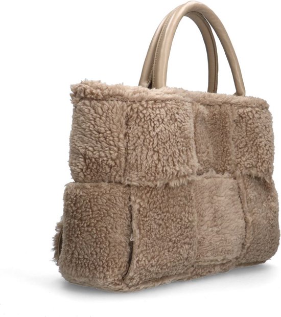 Manfield - Lichtbruine teddy handtas | bol
