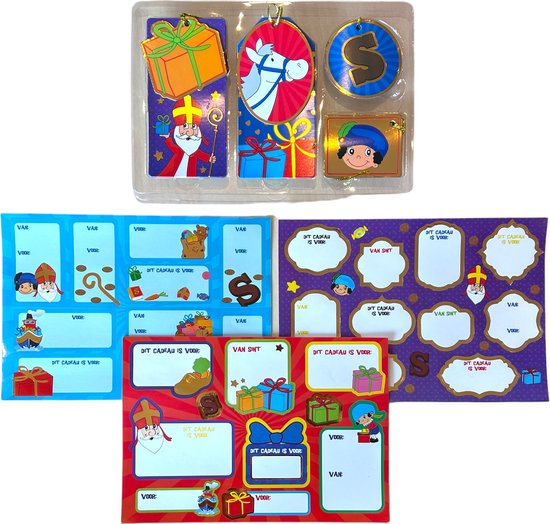 Sinterklaas Cadeau Label En Stickerset - 16 Cadeau Labels & 30 Cadeau ...