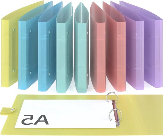 10 x A5 Ringband - Slanke A5 map Chromaline Pastel - 2 ringen - 3cm ...