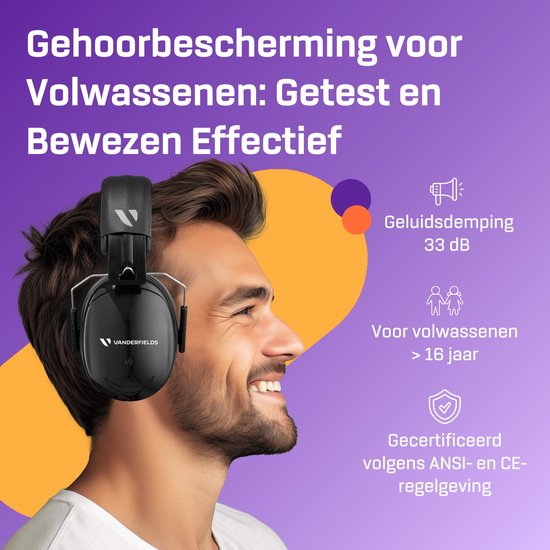 Vanderfields V-Fort - Professionele Gehoorbeschermers voor Volwassenen ...