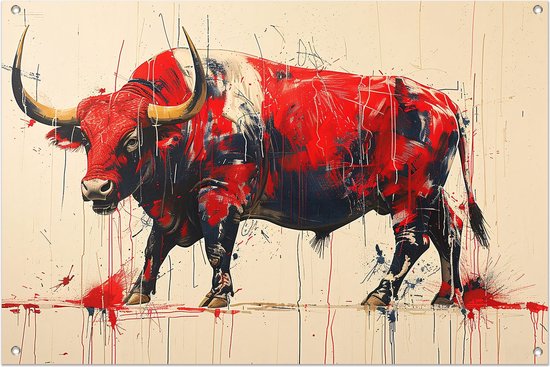 Stier poster - Dier poster - Tuinposters Verf - Posters buiten ...