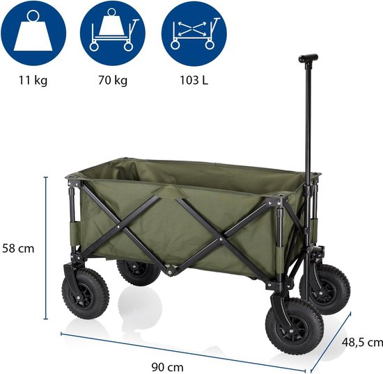 Equivera Bolderkar - Opvouwbare Bolderkar - Bolderwagen - Draaibare ...