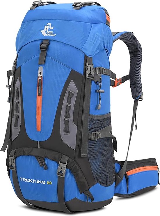 Trekkingrugzak, wandelrugzak, 60 liter, grote rugzak voor heren en ...