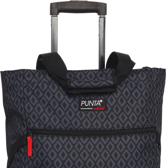 Punta Wheel Trolley Shopper Zwart/Grijs | bol