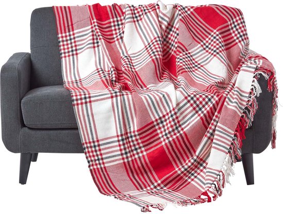 Homescapes Rode Schotse ruit 225 x 255 cm | bol