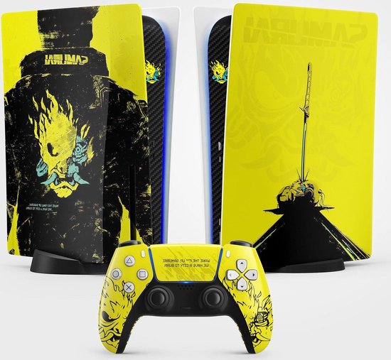 Cyber Punk Style PS5 Sticker Console en Controller Standaard Disc ...
