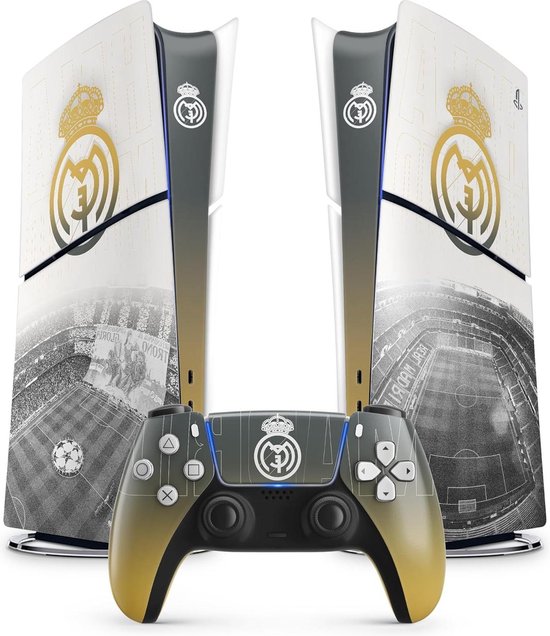 Real sticker voetbal PS5 console en controller Slim Digital Edition ...