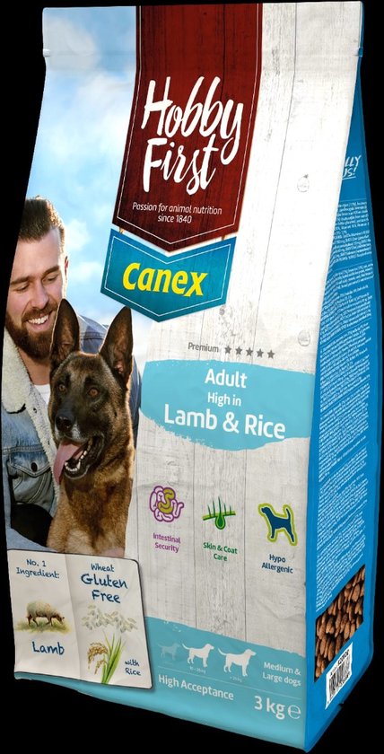 Hobby First Canex Adult Lamb & Rice 3 kg - Hond | bol