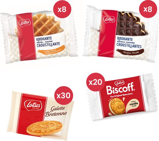 Lotus koekjesmix - Krokante wafels vanille & chocolade, Bretons ...