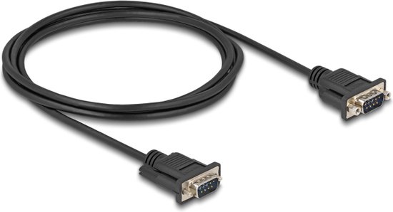 Delock Serial Cable RS-232 D-Sub9 male to male with narrow plug housing ...
