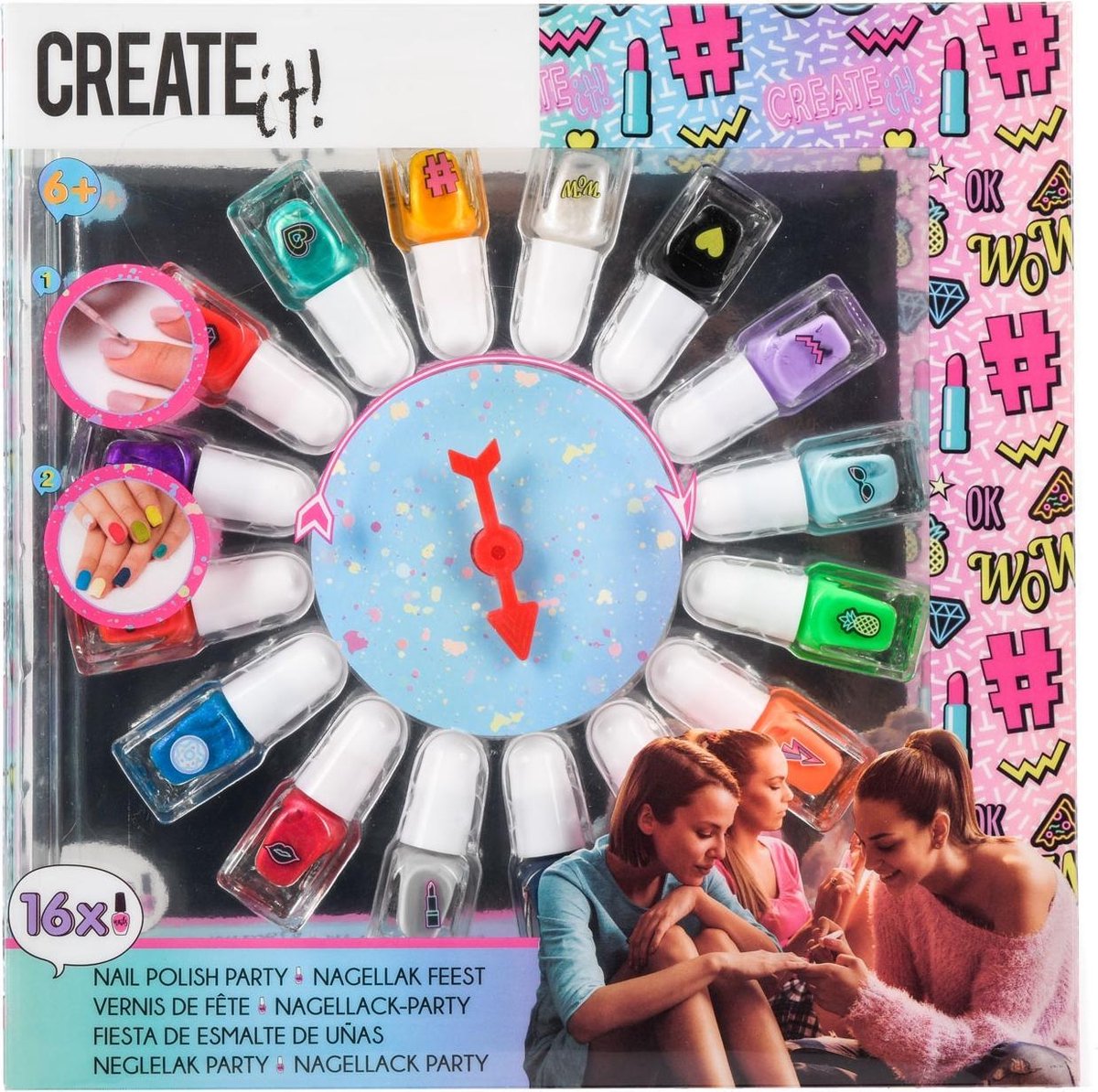 CREATE IT! - Nail Polish + Spinning Wheel 16 Bottles (84167) | bol.com