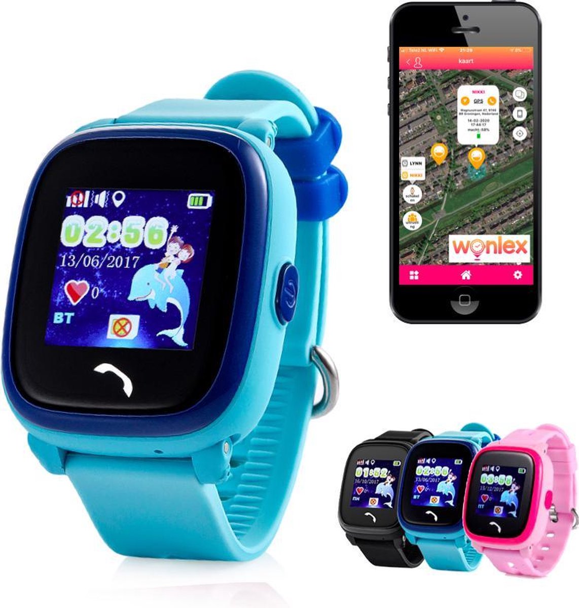GPSHorlogeKids Wonlex – GPS horloge kind – smartwatch voor kinderen ...