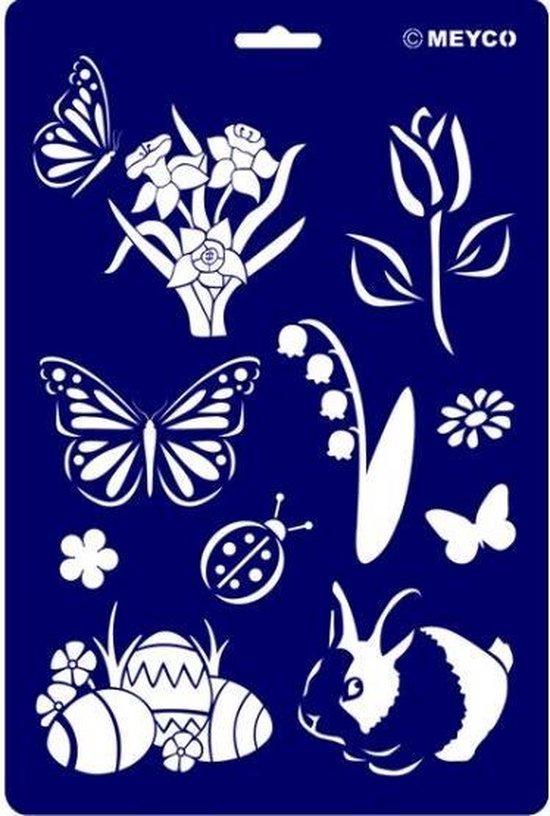 Teken en/of tamponeer sjabloon voorjaar | bol