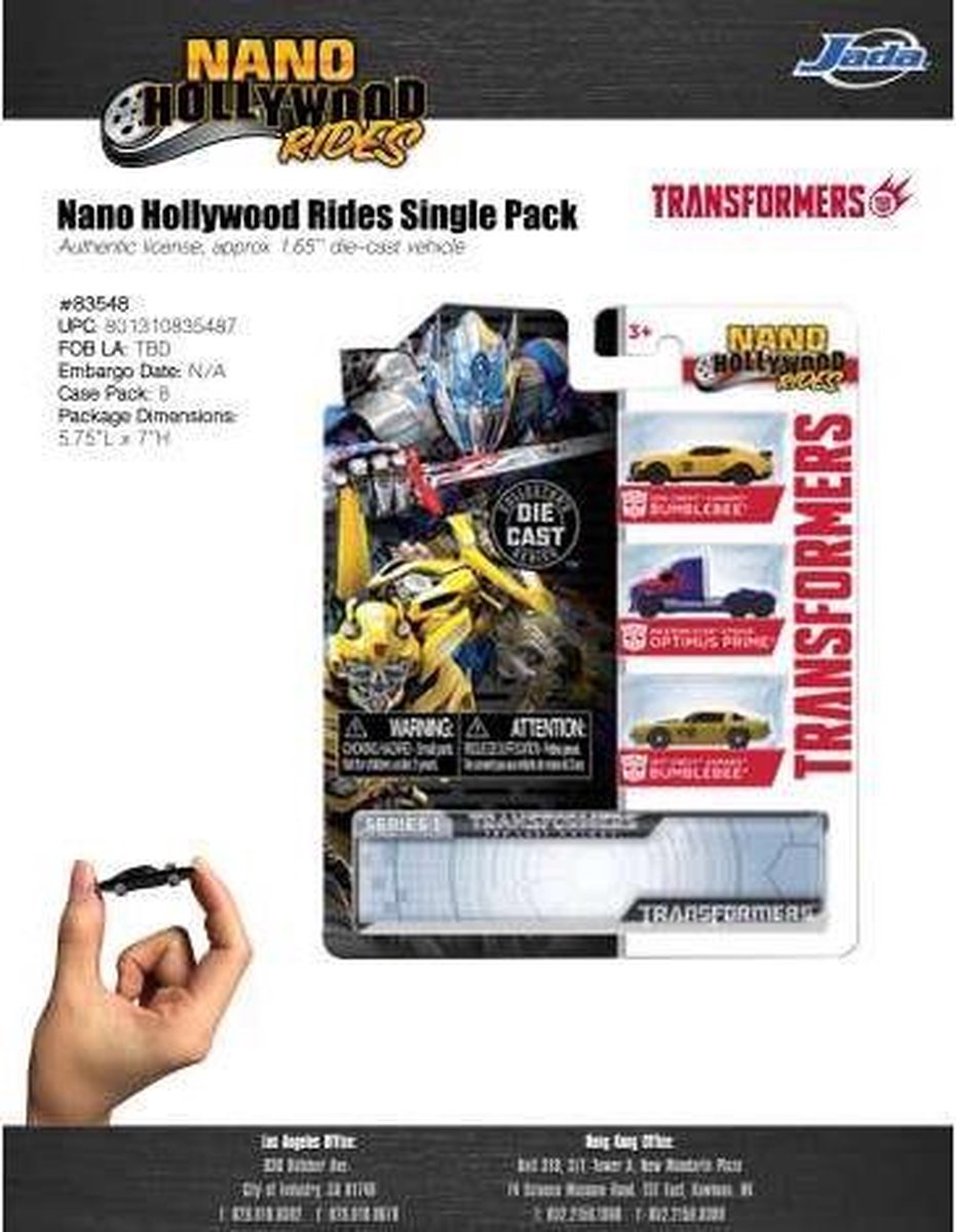 Transformers Nano Hollywood rides 3-pack, Jada Toys | bol.com