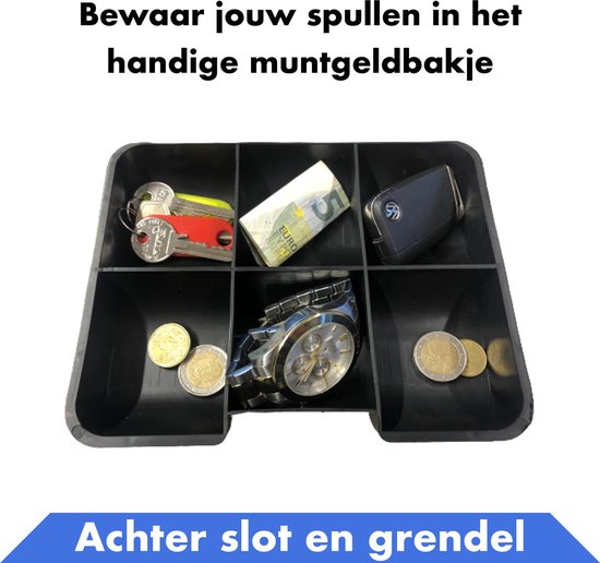 bol.com | Geldkistje Met Sleutel Grijs – Metalen Geldkluisje – Geldkist ...