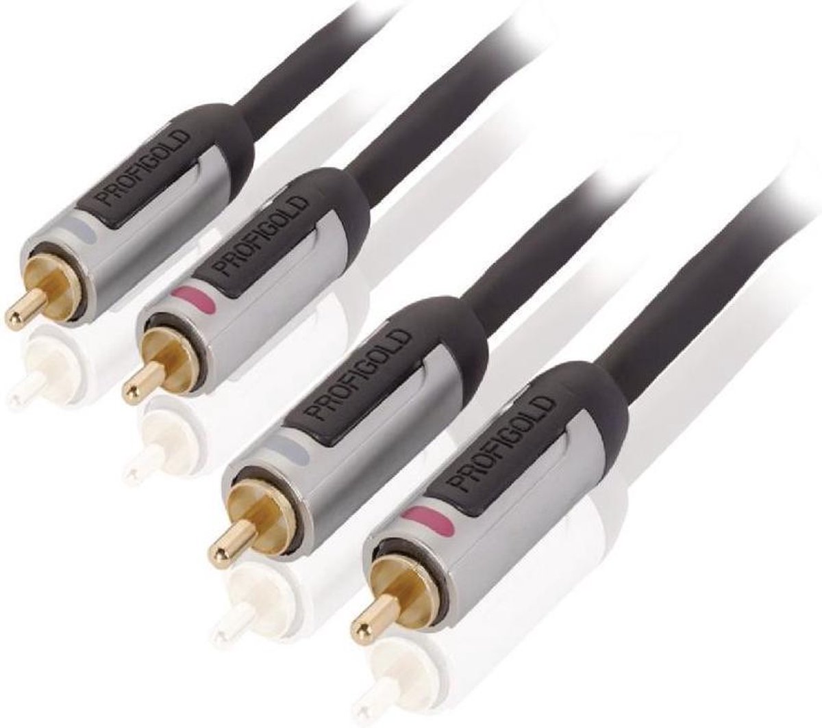 Profigold PROA4200 Stereo-audiokabel 2x RCA male - male 0,5 m zwart ...