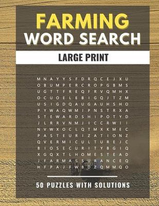 Farming Word Search Large Print 50 puzzles With Solutions, Belfen ...