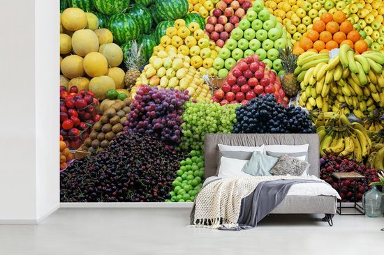 Behang - Fotobehang Fruit - Kraam - Turkije - Breedte 375 cm x hoogte ...
