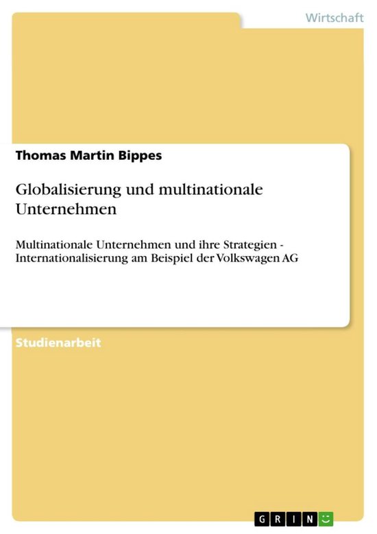 Globalisierung und multinationale Unternehmen (ebook), Thomas Martin ...