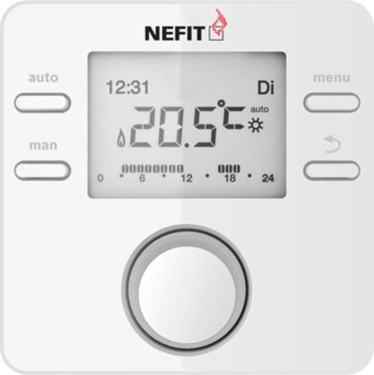 Nefit ModuLine kamerthermostaat met roundagon design Moduline 2050 ...