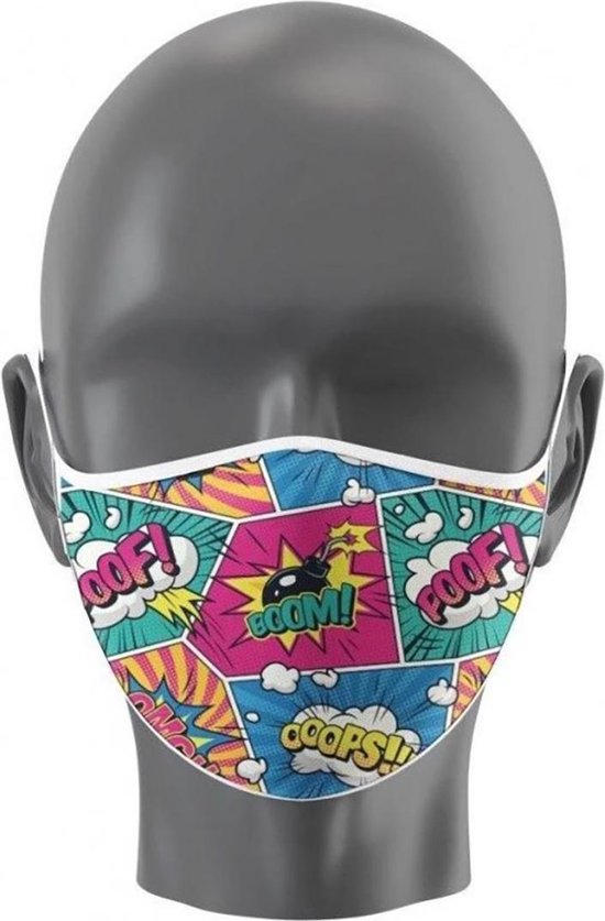 Face Mask: Comic Book Collage | bol