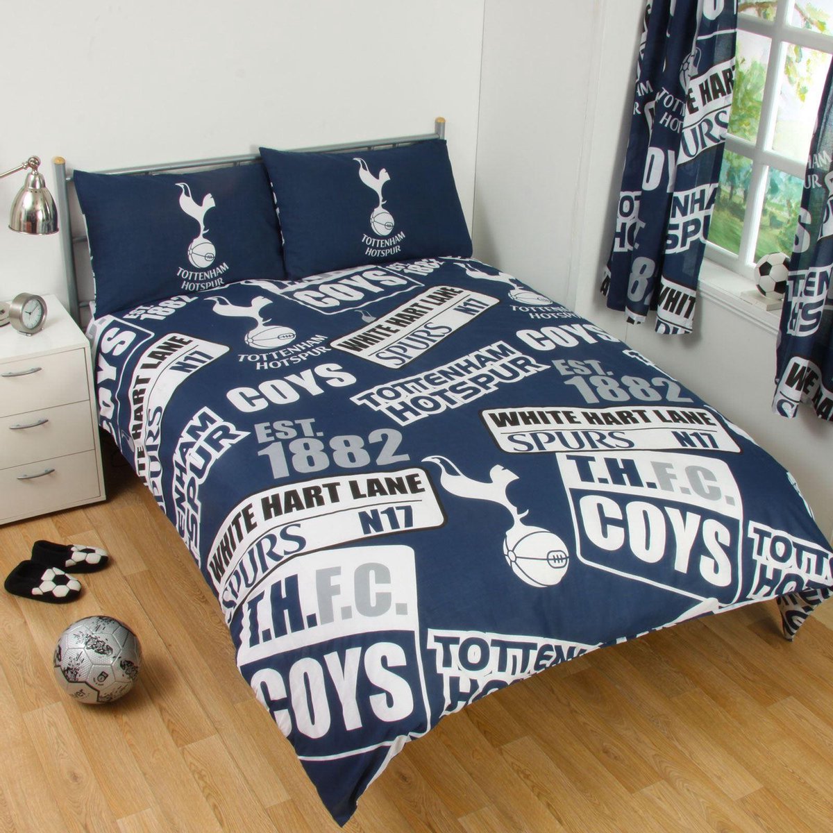 Tottenham Hotspur voetbal dekbedovertrek Spurs - eenpersoons dekbedhoes ...