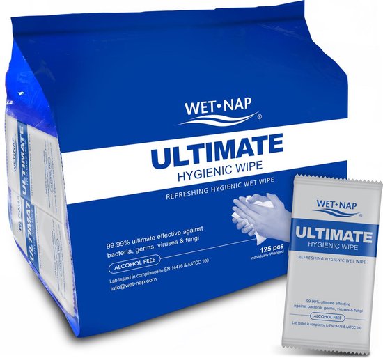 Wet-Nap Ultimate - Luxe verfrissingsdoekje - Individueel verpakt - 125 ...