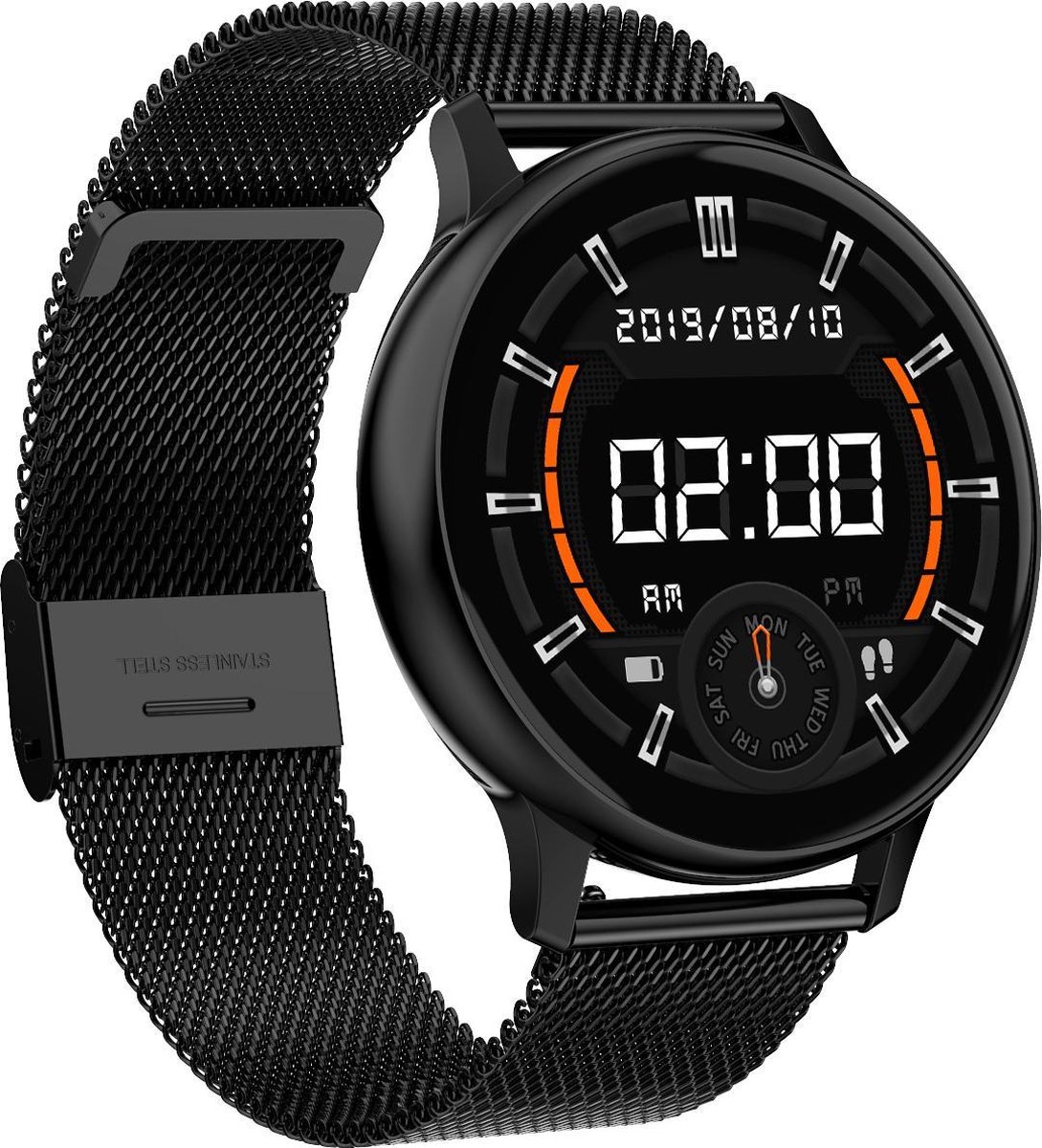 SmartWatch-Trends S88Pro - Smartwatch Heren - Staal - Zwart | bol.com