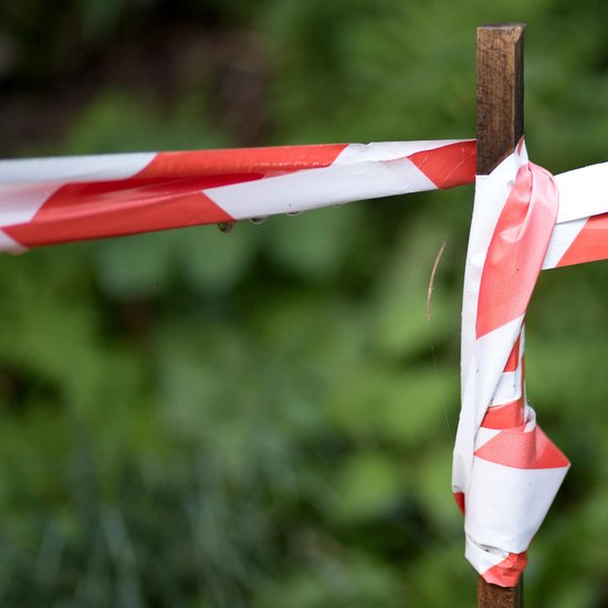 Relaxdays 2 x afzetlint rood wit - afzetband - waarschuwingslint 200 m ...