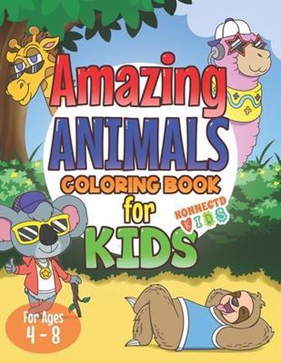 Konnectd Kids Coloring Books- Amazing Animals Coloring Book for Kids ...