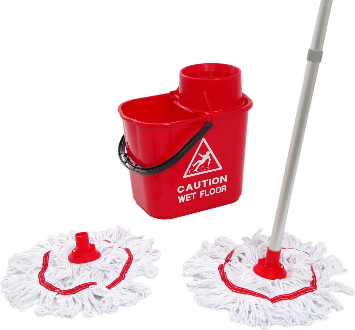 Maus dweil mopset 15 liter rood - Compleet professioneel dweilsysteem ...