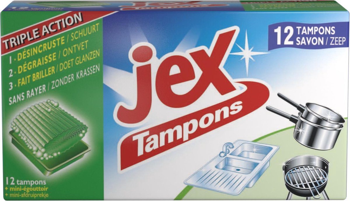 Jex Schuursponsjes Zeep 12p. | bol