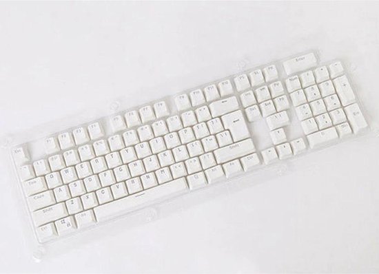 Keycap World Keycaps White PBT - Double Shot keycaps voor meer grip | bol