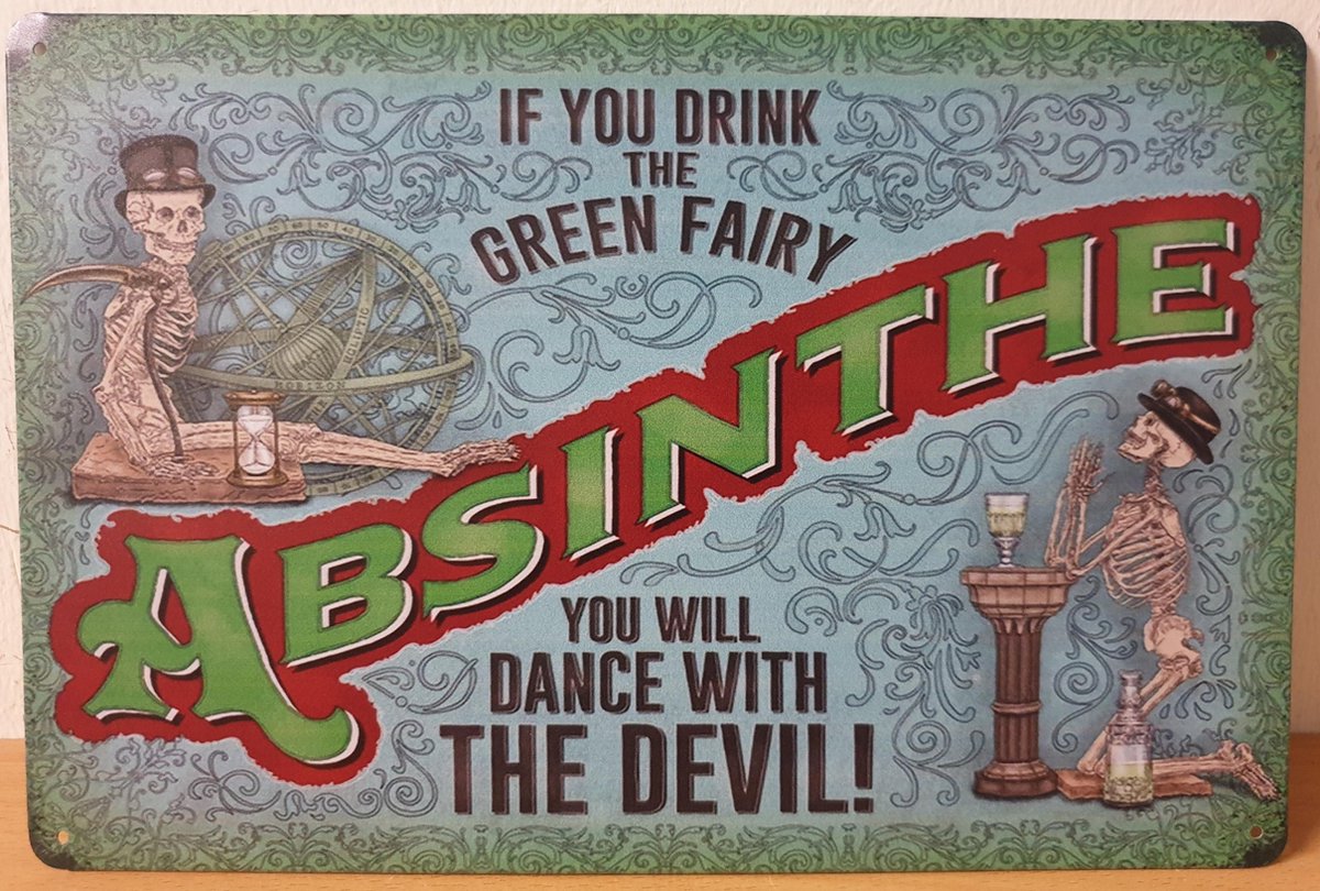 bol.com | Absinth Absinthe Dance with the Devil Reclamebord van metaal ...