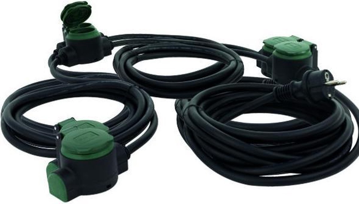 Waterdichte stekkerdozen - 3 voudig - 10 meter | bol.com