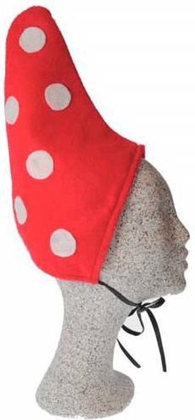 10x Kinder kabouter mutsjes rood met witte stippen - Herfst/sprookjes ...