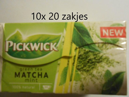 Pickwick - Groene thee Matcha mint - multipak 10x 20 zakjes | bol.com