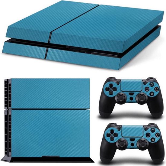 Playstation 4 Slim Sticker | PS4 Slim Console Skin | Blue Carbon | PS4 ...