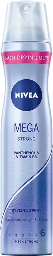 NIVEA Mega Strong Styling Spray - 250 ml - Haarlak | bol