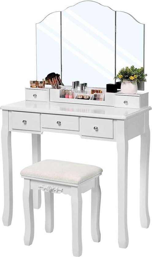 Coiffeuse de luxe avec miroir Nancy's West Adams - Table de maquillage ...