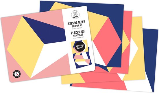 OMY - COLORING PLACEMATS (30x40cm) - PLACEMATS - GRAPHIC 02 COLOUR ...