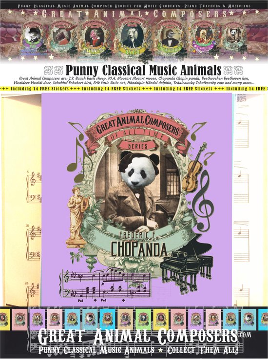 Frederic Chopin Chopanda Panda Animal Composer - Dieren Ansichtkaarten ...