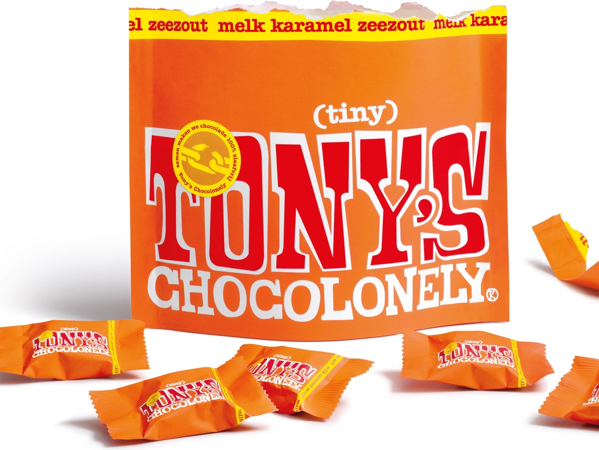 Tony's Chocolonely Tiny Tony's Melk Karamel Zeezout Chocolade Mini's ...
