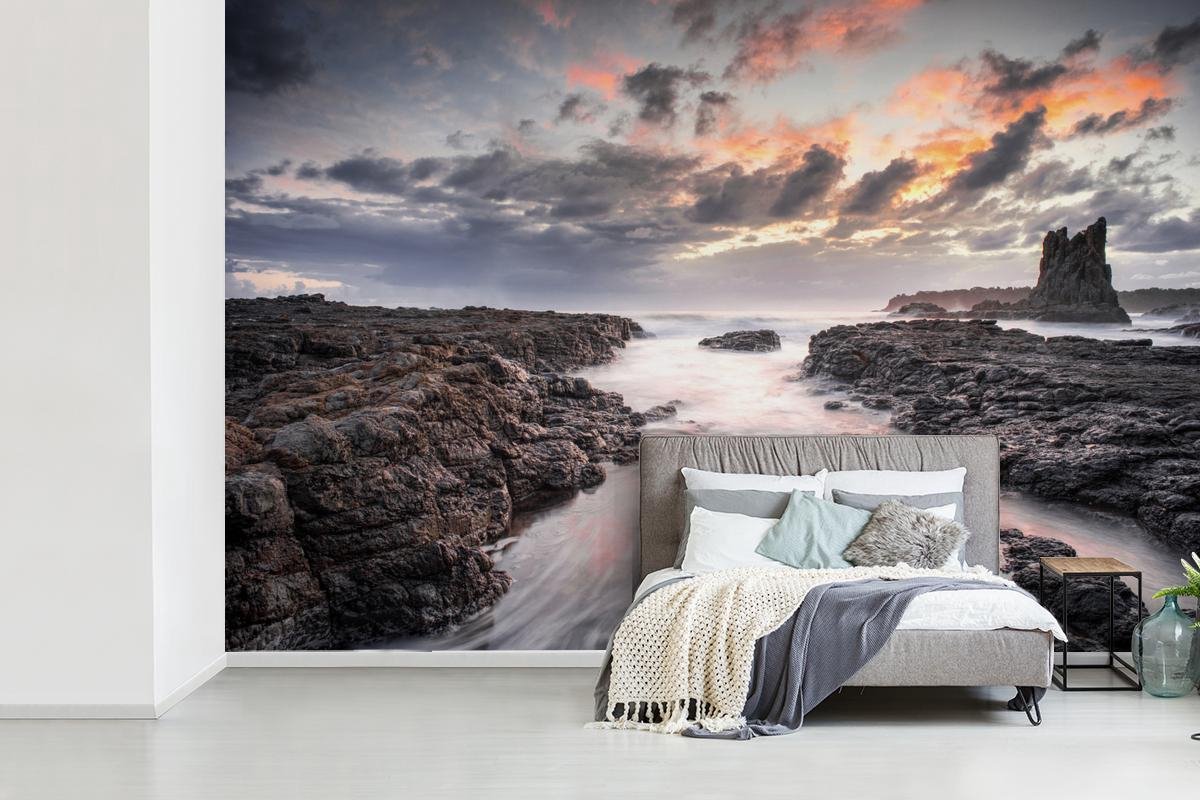 Behang - Fotobehang Zonsopgang tussen de Cathedral Rocks - Breedte 600 ...