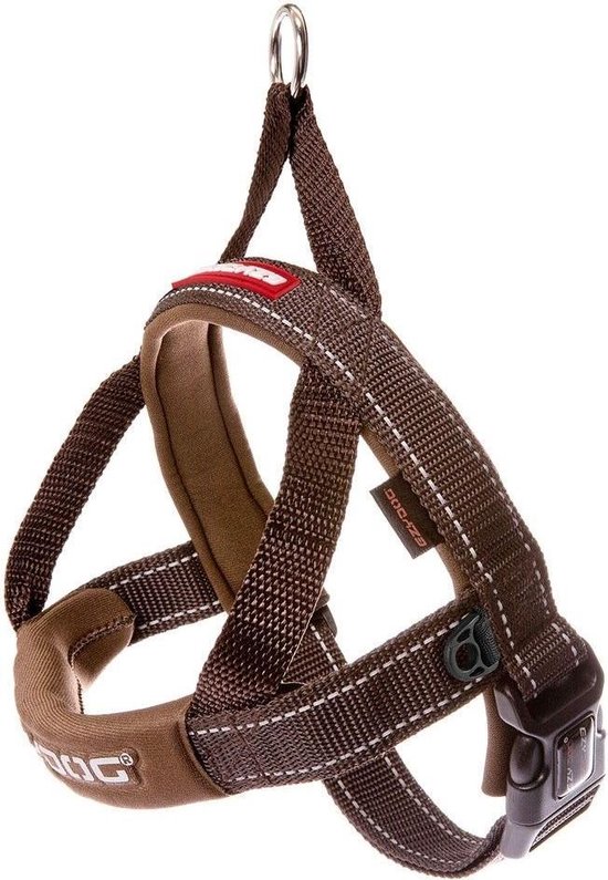 EzyDog Quick Fit Honden Tuigje - Harnas voor Honden - XXS - Bruin | bol