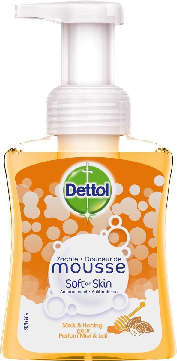 Dettol Mousse Douce Savon Mains - Lait & Miel - 250 ml x3 | bol.com