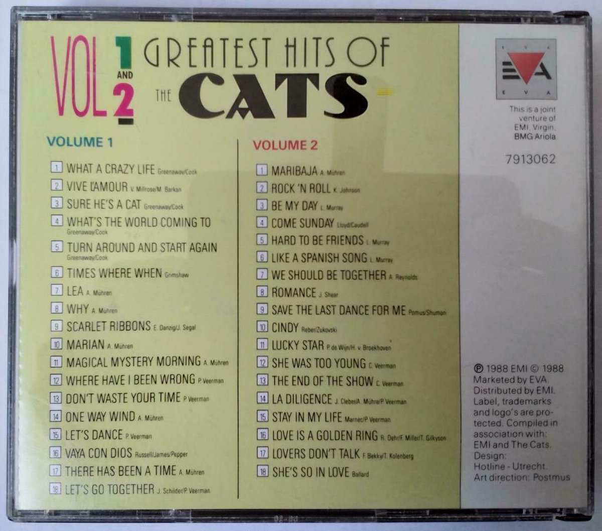 The Greatest Hits Of the Cats Vol. 1 And Vol. 2, The Cats | CD (album ...